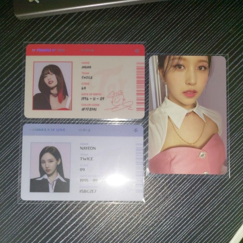 Jual Photocard Id Card Nayeon Momo Mina Formula of love twice Official | Shopee Indonesia