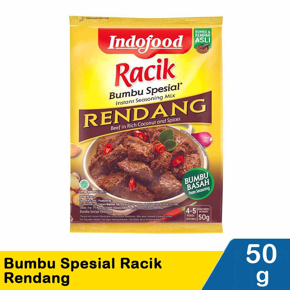 Jual Indofood Bumbu Racik Rendang 50 gr | Shopee Indonesia