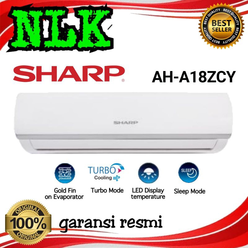 Jual AC SHARP AH-A 18 ZCY 2PK TURBO COOL SERIES R32 2 PK GARANSI 10 TAHUN | Shopee Indonesia
