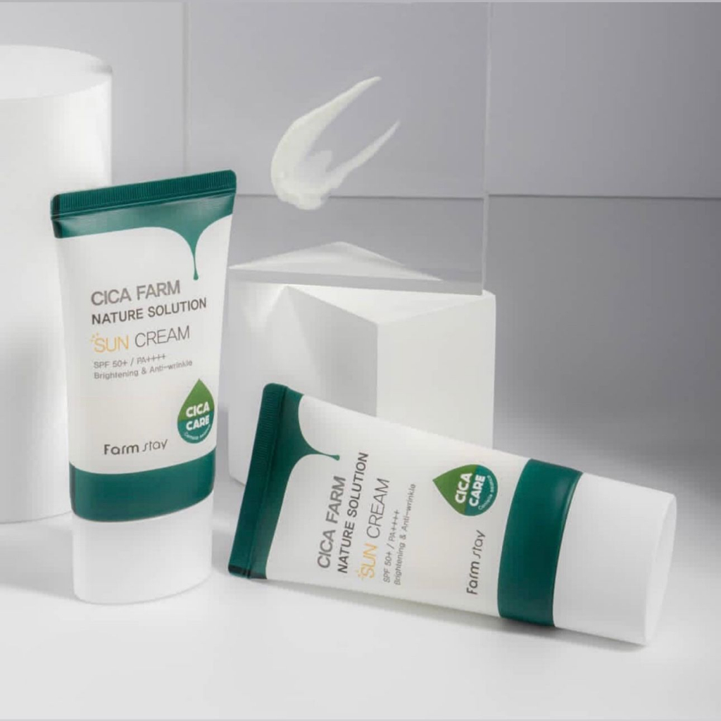 Jual FARMSTAY CICA NATURE SOLUTION SUN CREAM SPF50+ 50GR | Shopee Indonesia