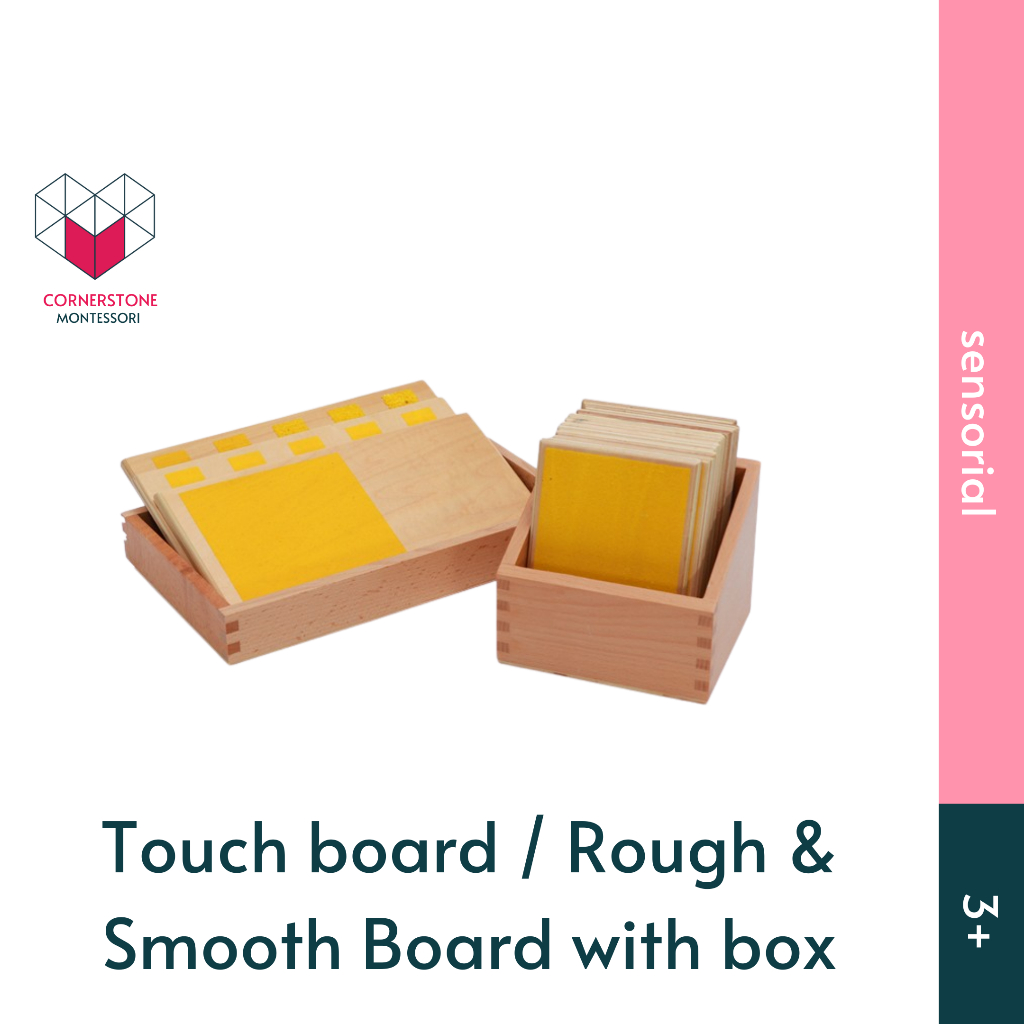 Jual Cornerstone Montessori Touch Rough Smooth Boards with Box ...