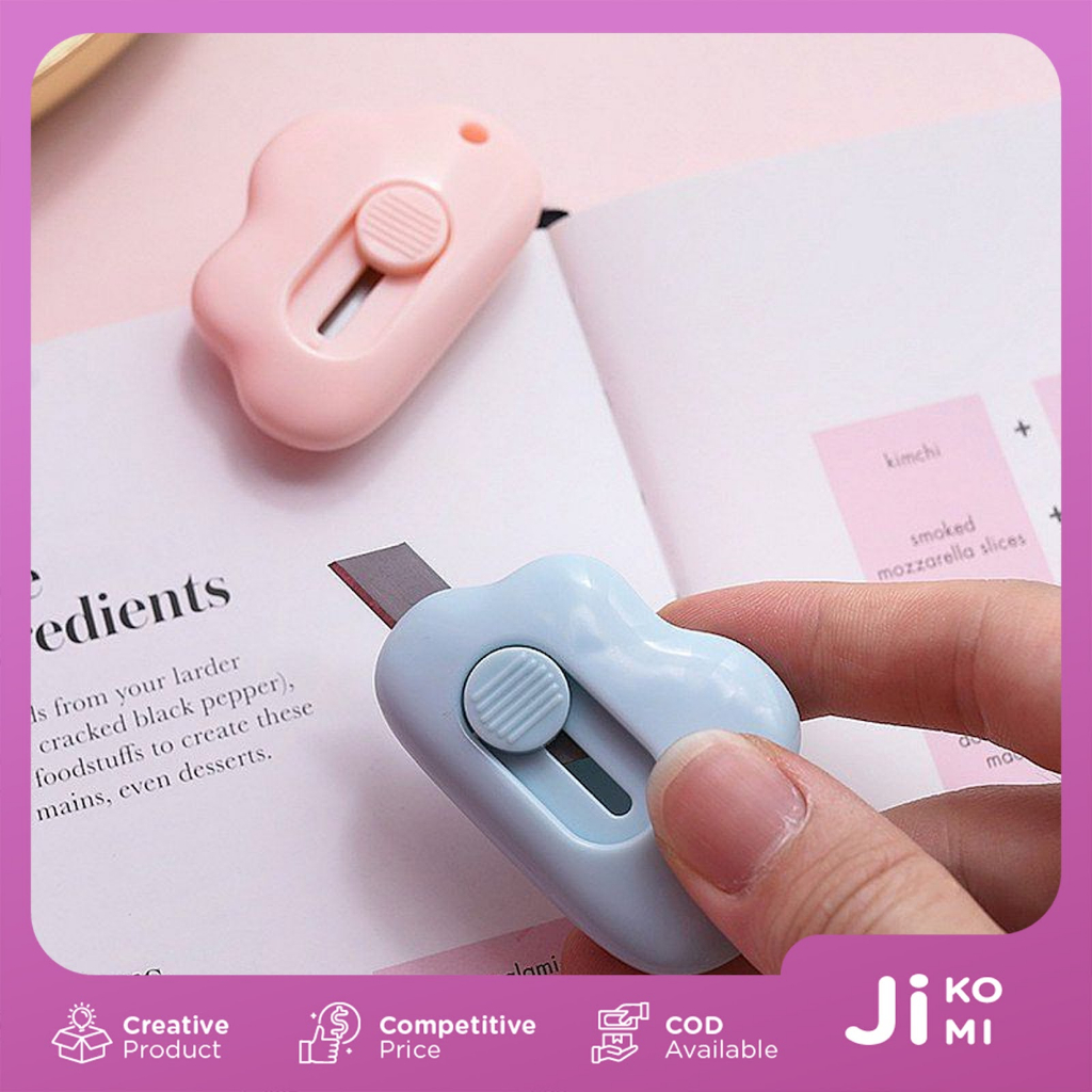 Jual Cutter Mini Lucu Karakter Cloud Model Awan Geser Safety Blade Alat ...