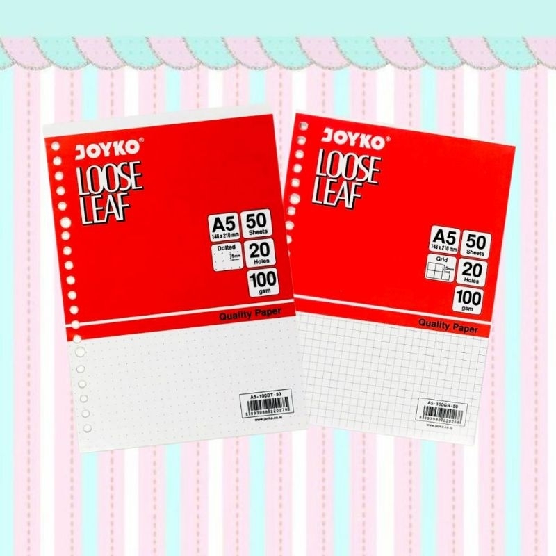 Jual Joyko kertas binder A5 dots/ Kertas binder A5 Grid Joyko | Shopee Indonesia