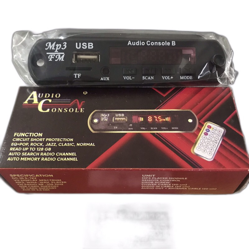 Jual MODUL MP3 BLUETOOTH AUDIO MUSIC PLAYER KIT CONSOLE IDO type ...