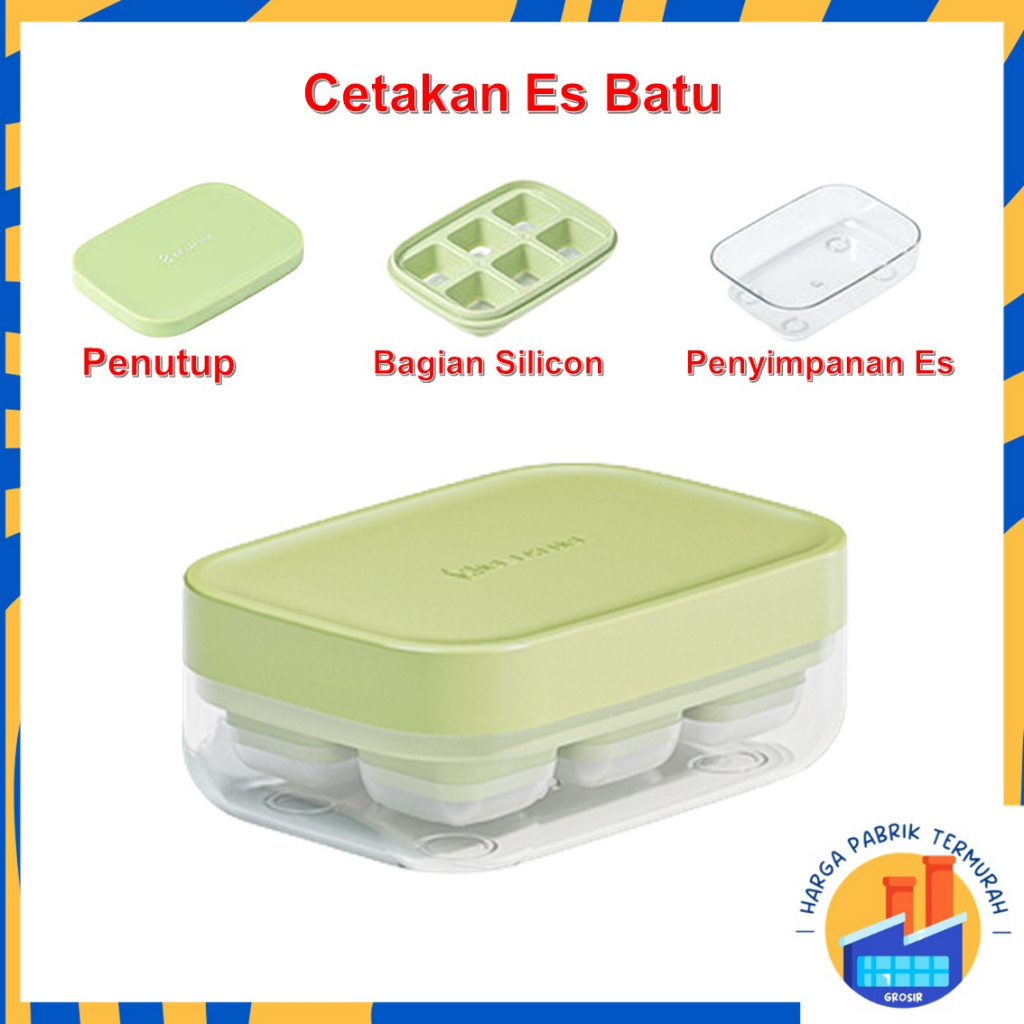 Jual HPT 6 SEKAT Cetakan Es Batu Cokelat Jelly Mode Tekan Press Dengan ...