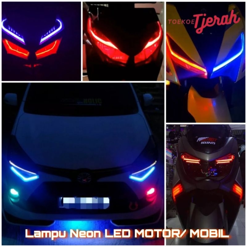 Jual LAMPU NEON ALIS MOTOR FLEXIBLE / LAMPU VARIASI MOTOR MOBIL LED DRL ...