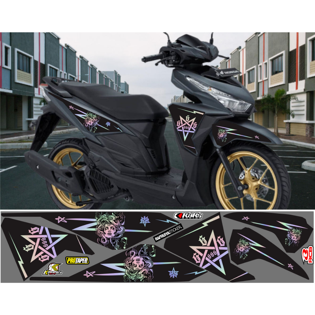 Jual COD-STRIPING VARIASI HONDA vario led 125/150 new medusa varian lis baru sticker | Shopee ...