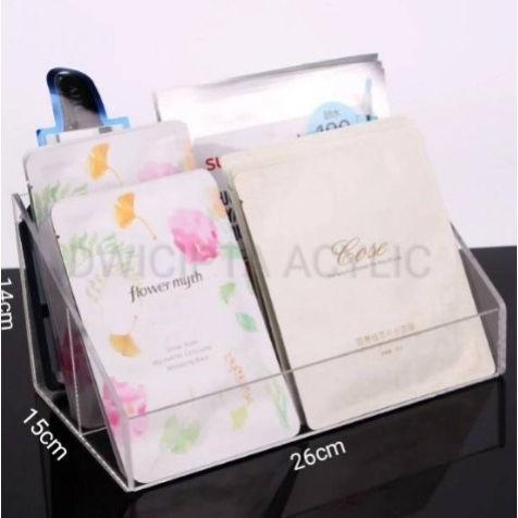 Jual Rak masker / Tempat masker 2 sekat akrilik | Shopee Indonesia