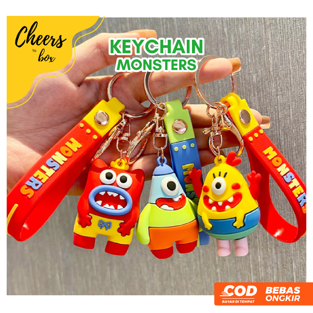 Jual 17. Keychain Monsters / Gantungan Kunci Monster Lucu dan Unik ...