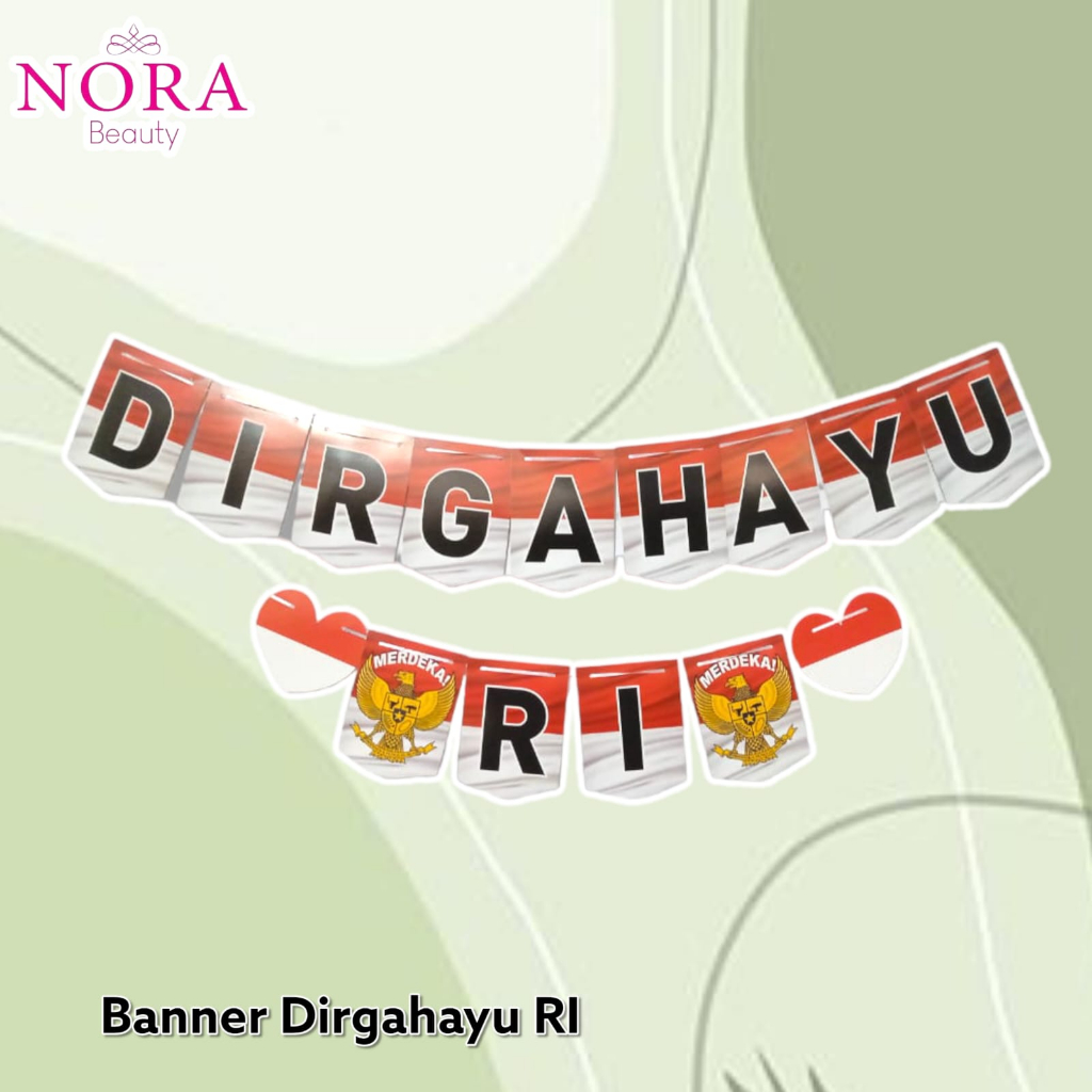 Jual Banner Dirgahayu RI Love Garuda / Dekorasi HUT RI Merah Putih ...
