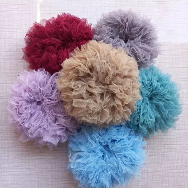 Jual SCRUNCHIE TULLE/CEPOL HIJAB/IKAT RAMBUT TILE MEDIUM | Shopee Indonesia