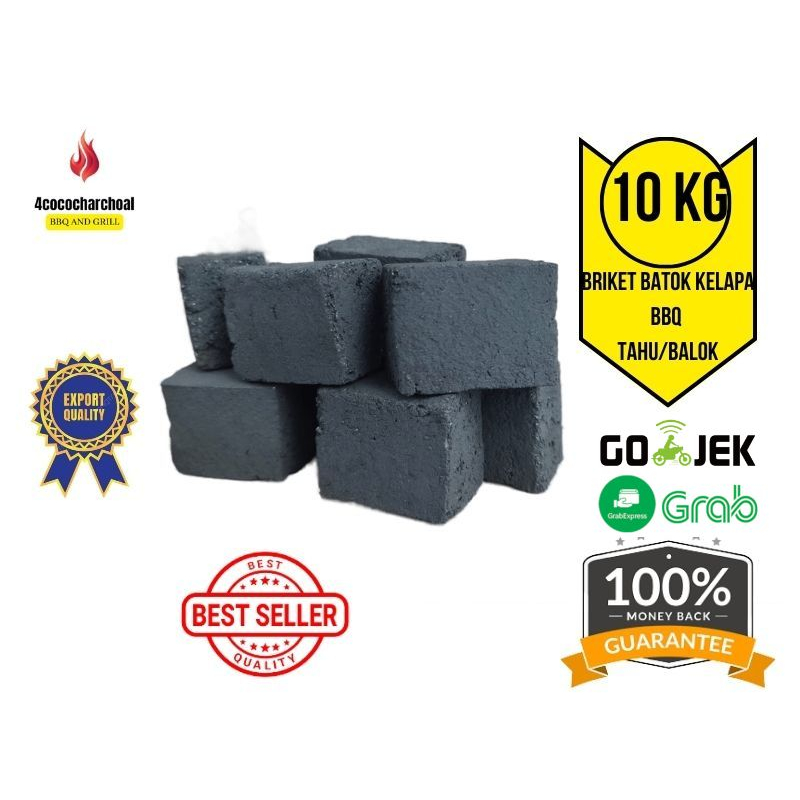Jual arang/briket/briket batok kelapa bbq tahu 10kg | Shopee Indonesia