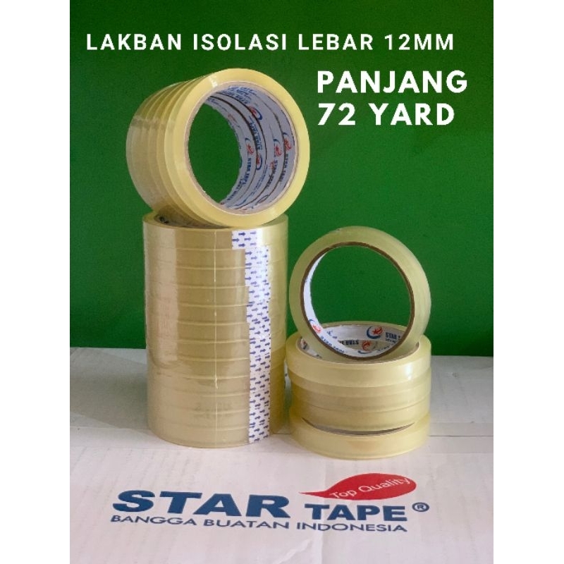 Jual Lakban 1/2inc 72 yard Isolasi lakban clear Lakban bening lakban ...