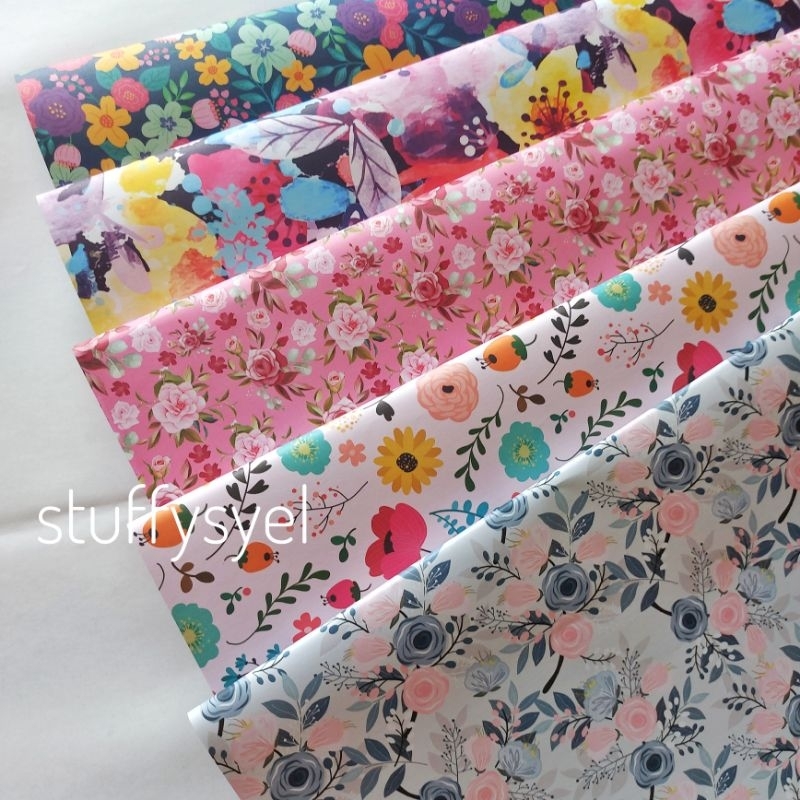 Jual Kertas Kado Bunga Flower Maple Kemasan Parcel Bungkus Kado ...
