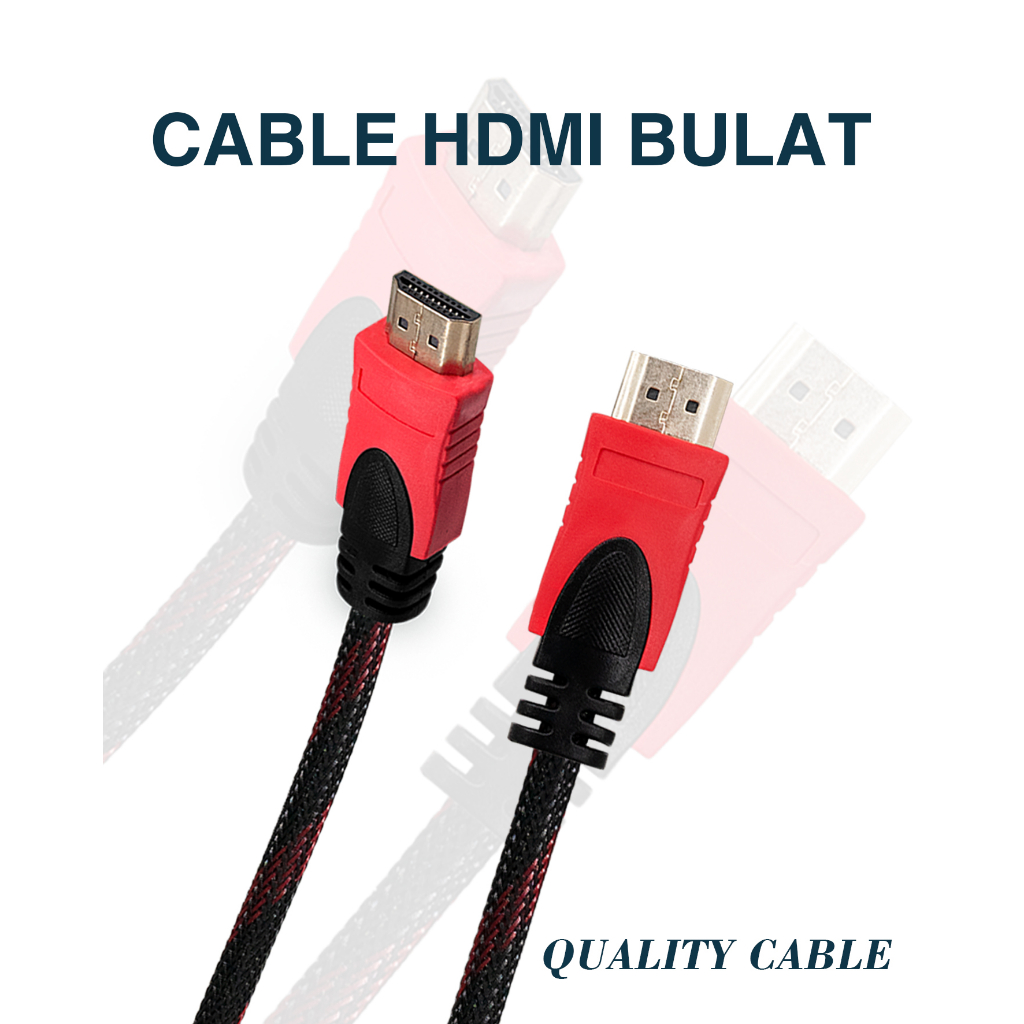 Jual Kabel HDMI Bulat 1.5M/3M/5M/10M [MERK RANDOM] - Garansi 1 Tahun ...