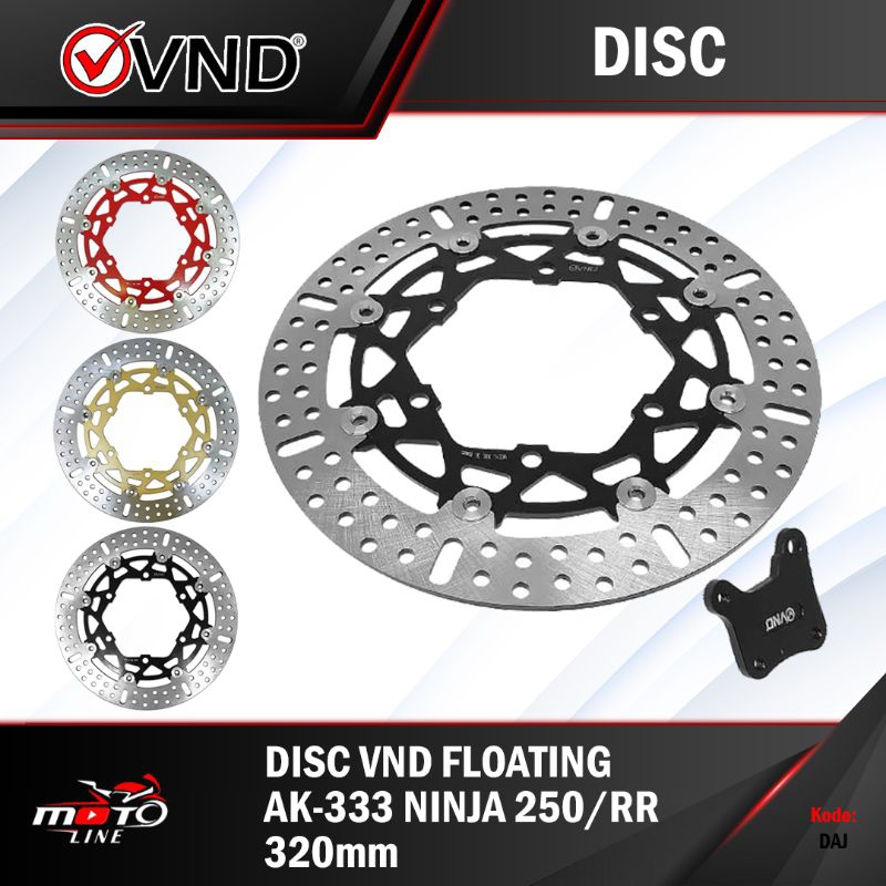 Jual Piringan Cakram Disc VND Floating Ak 333 Ninja 250 / Ninja RR 320mm | Shopee Indonesia