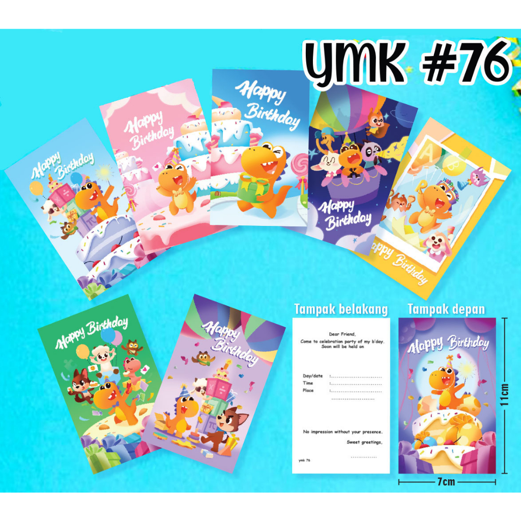 Jual Undangan Ulang Tahun Anak| Birthday Invitation Card | YMK 76 ...