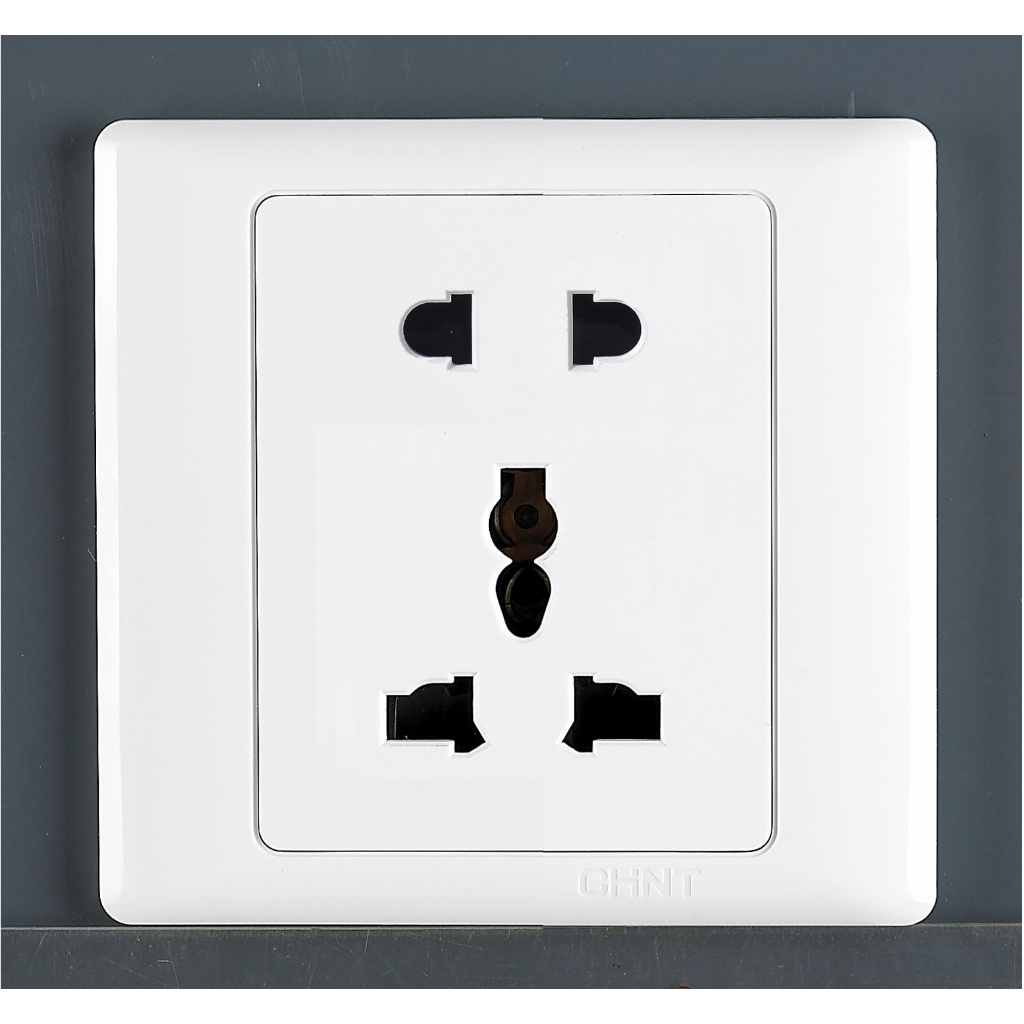 Jual CHINT NEW7 - G11140 1 Gang 2 Pin And 3 Pin Multifunctional Socket ...