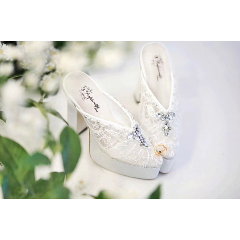 Jual Sepatu wedding Pesta cantik alena putih 12cm | Shopee Indonesia