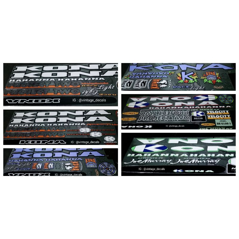 Jual sticker decals replacement KONA HAHANNA 1991 1992 1993 1994 1995 ...