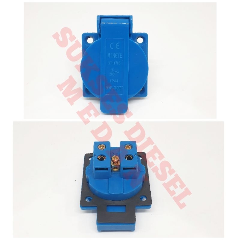Jual Stop Kontak Waterproof Soket AC Outdoor Panel Box Outlet Socket Genset 16A | Shopee Indonesia