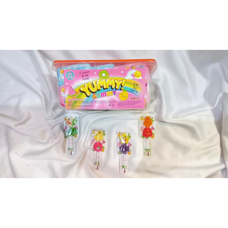 Jual AAA Yummy Gummy / Permen Gummy Sate Permem kenyal Rasa buah (Harga ...