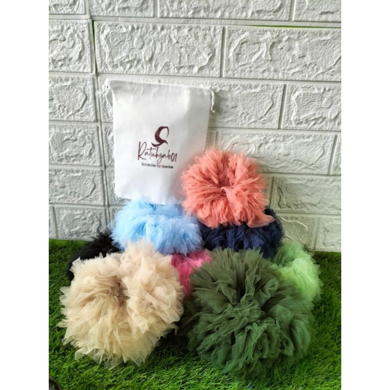 Jual CEPOL HIJAB MEDIUM ANTI PUSING IKAT RAMBUT SCRUNCHIE TILE | Shopee ...