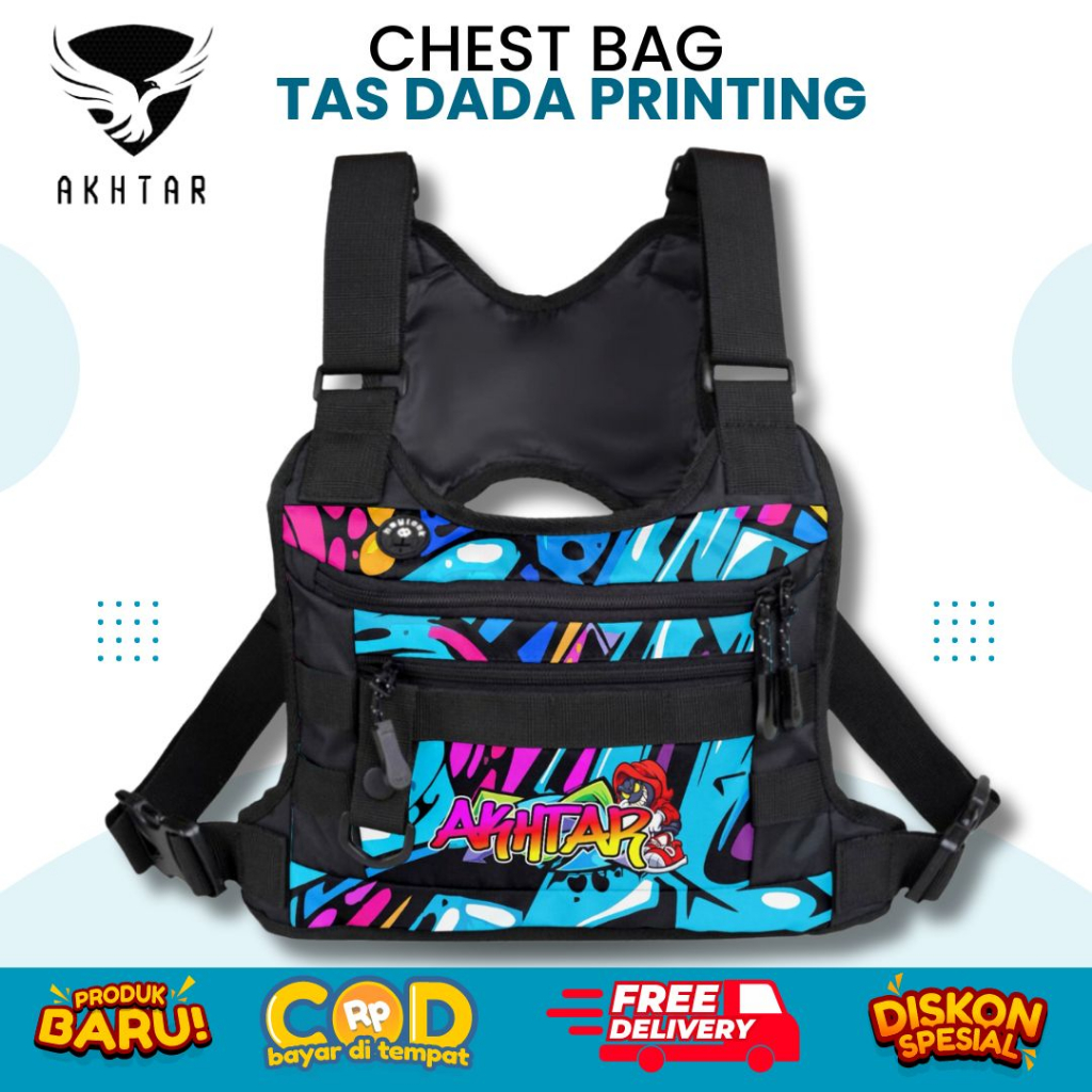 Jual tas dada pria rompi pelindung dada chest bag tactical chestbag ...