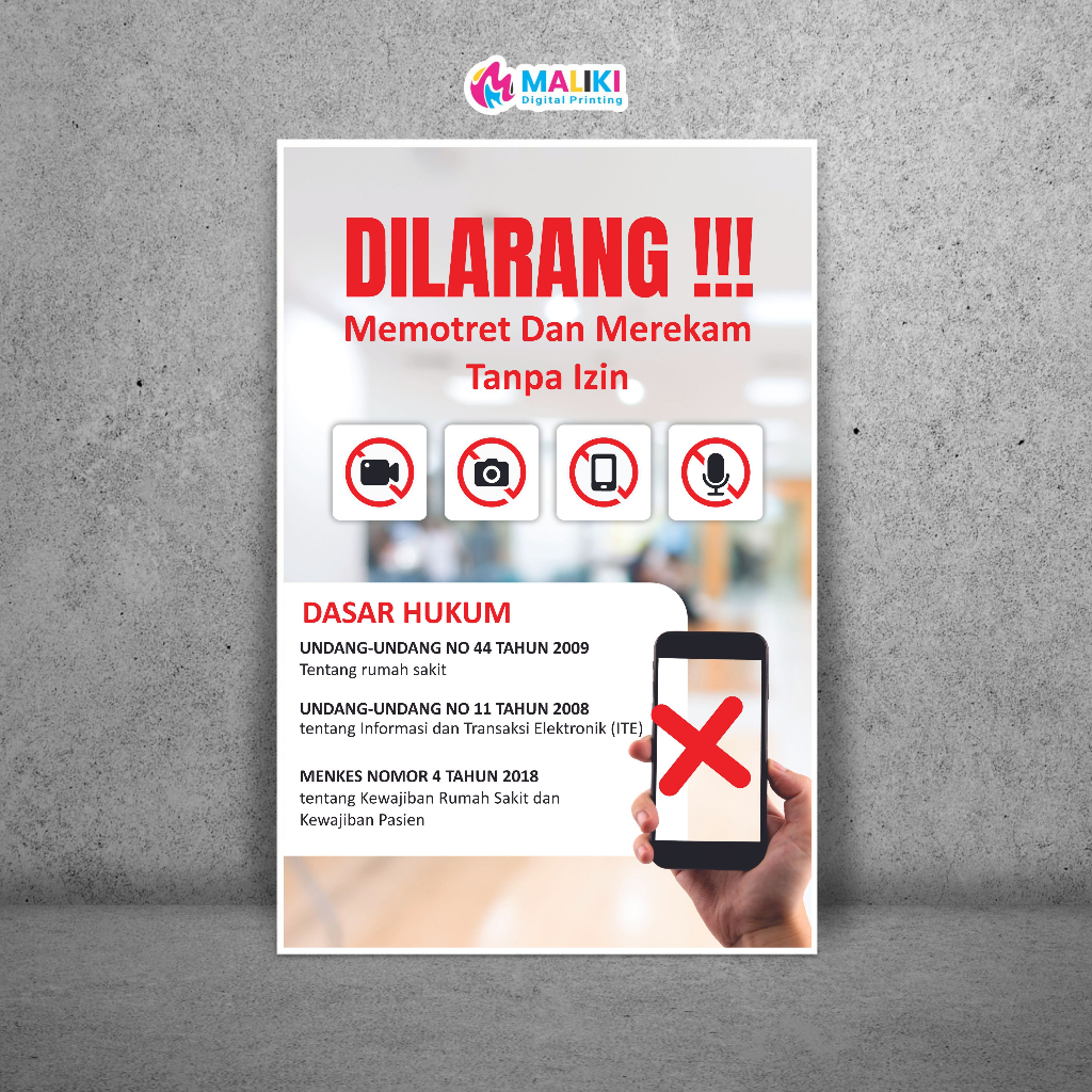 Jual Poster Dilarang memotret ukuran 32x48cm | Shopee Indonesia