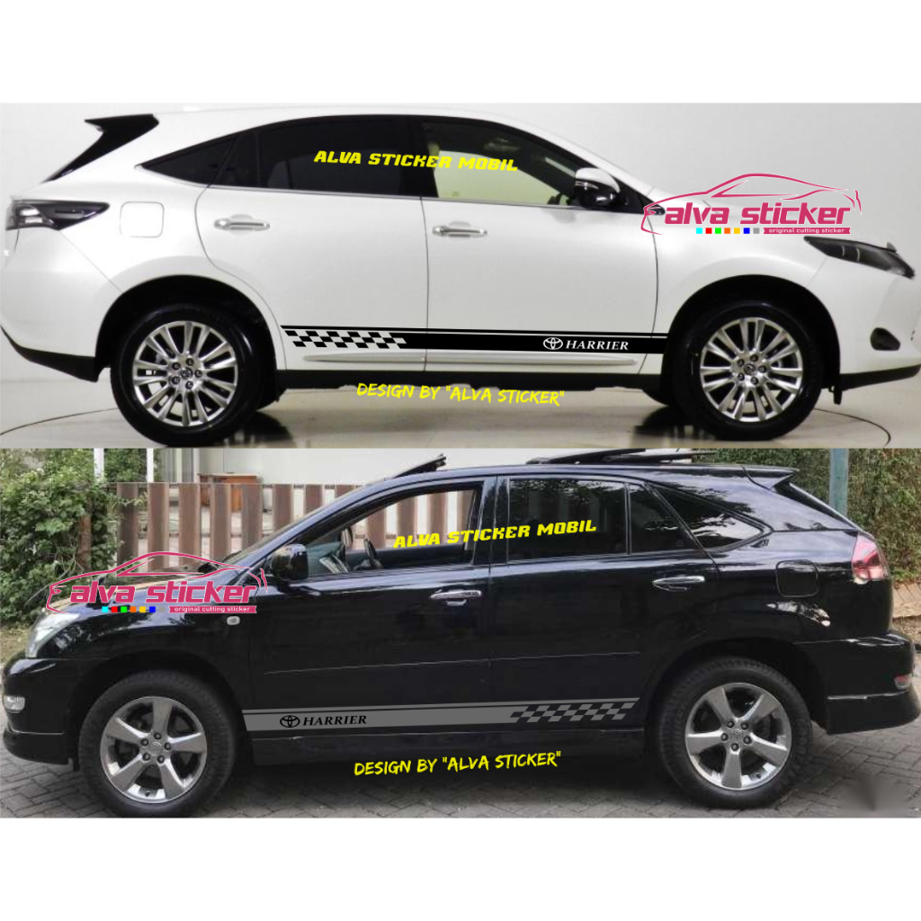 Jual sticker harrier stiker body mobil toyota harrier old/new sticker ...