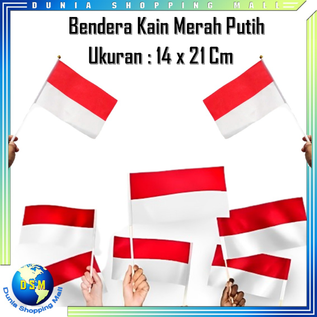 Jual DSM Bendera Kain Merah Putih Kecil Indonesia Pawai 17 Agustusan ...