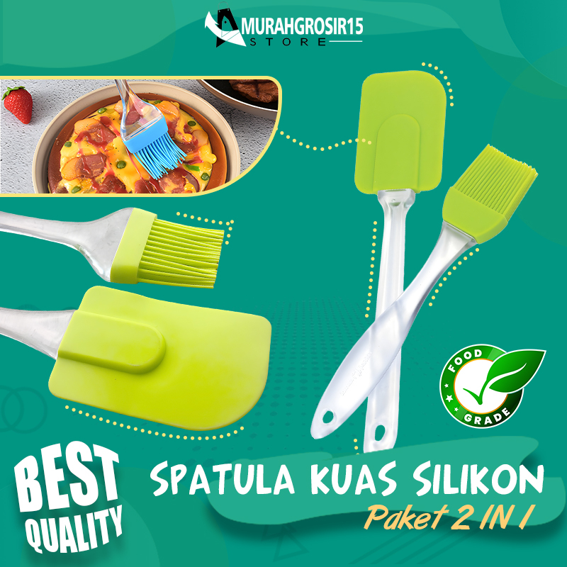 Jual GE-9 SILICONE KITCHEN SPATULA SET BAKING KUE 3IN1 ALAT SPATULA ...