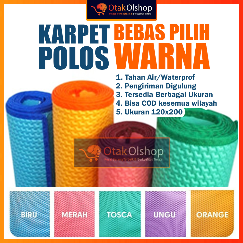 Jual Karpet Mercy Jumbo 120x180 Tebal 2mm / Karpet Tikar Polos Bentol ...