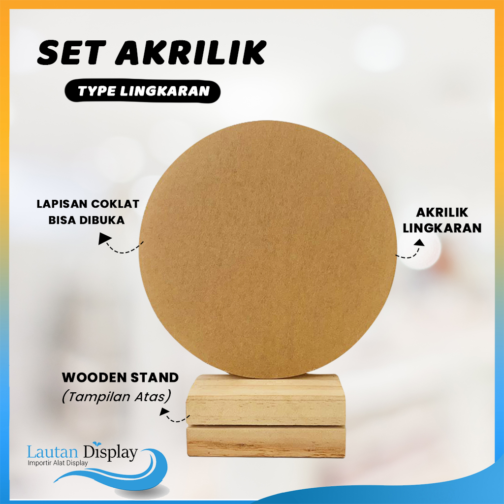Jual (1 Paket) Stand Tatakan Kayu Akrilik A5, A6, Wooden Stand Acrylic ...