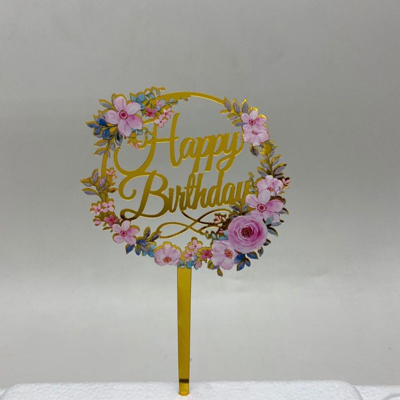 Jual Cake Topper Hiasan Kue HBD | Hiasan Kue Tart HBD | Shopee Indonesia