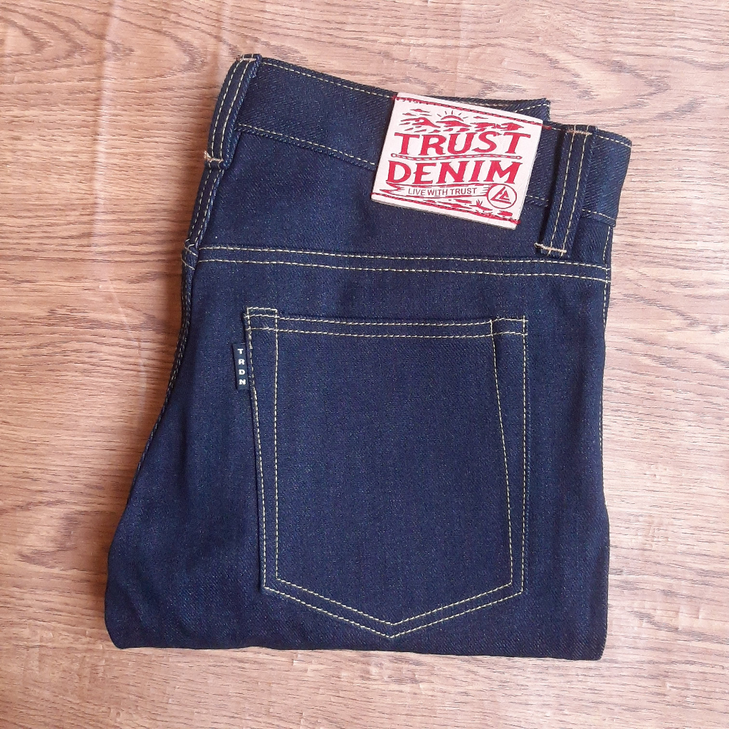 Jual TRUST DENIM Basic Raw Denim - Deep Indigo Denim 14,5oz Celana ...