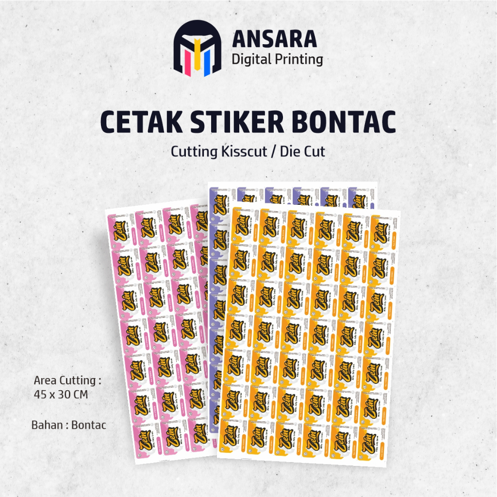 Jual CETAK STIKER BONTAK A3 CETAK STIKER LABEL CETAK STIKER CHROMO ...