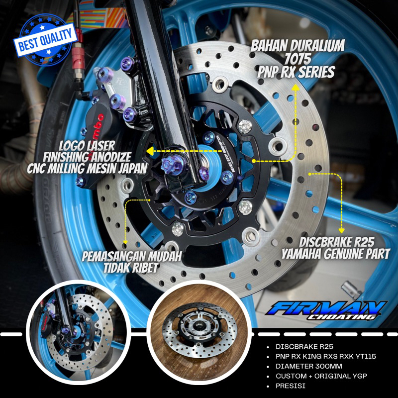 Jual DISK DISKBRAKE PIRINGAN CAKRAM RX KING CUSTOM R25 300MM FLOATING ...