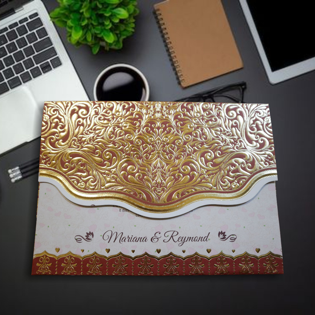 Jual Undangan Pernikahan / Undangan Nikah / Motif Ukir Elegant Tebal ...