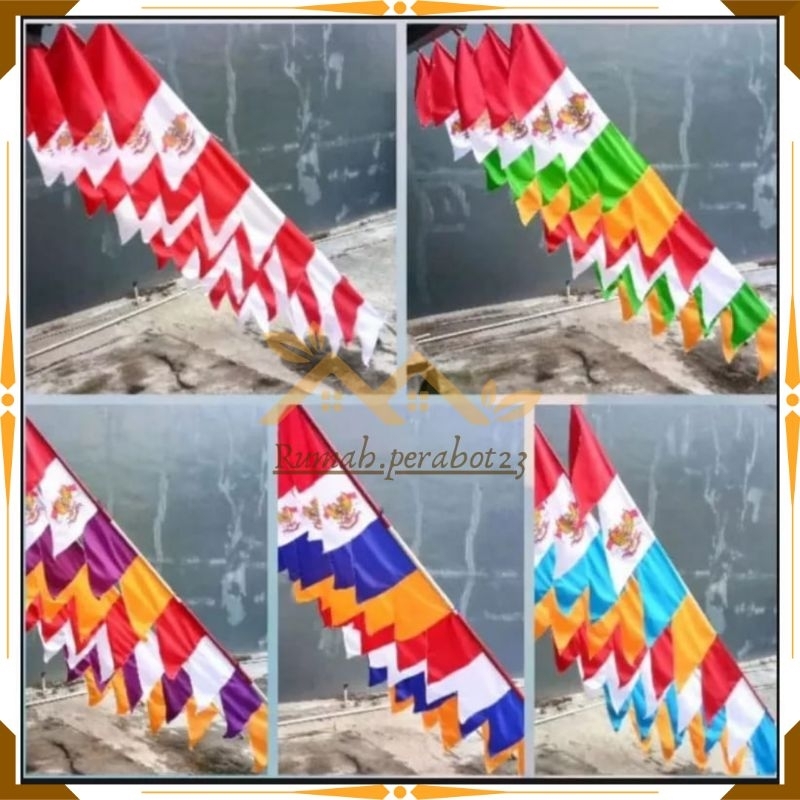 Jual Bendera Umbul-Umbul Zig Zag Merah Putih Warna Bendera Umbul-Umbul Warna Merah Putih Garuda ...