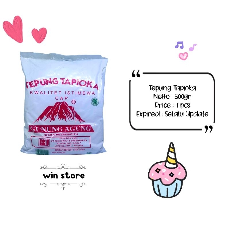 Jual Tepung Sagu Tapioka Cap Gunung Agung 500gr Tapioca Flour Tepung ...