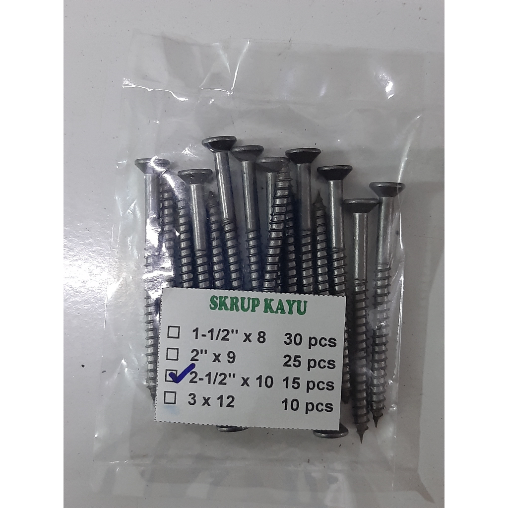 Jual Skrup Kayu Lemari Wood Screw 1/2 skrup kayu overval gembok ...