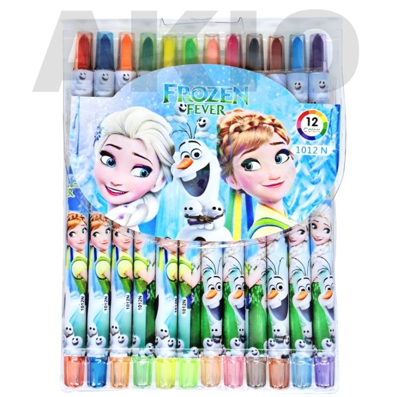 Jual Crayon Putar Panjang Karakter FROZEN ELSA ANNA BRH 12 Warna ...