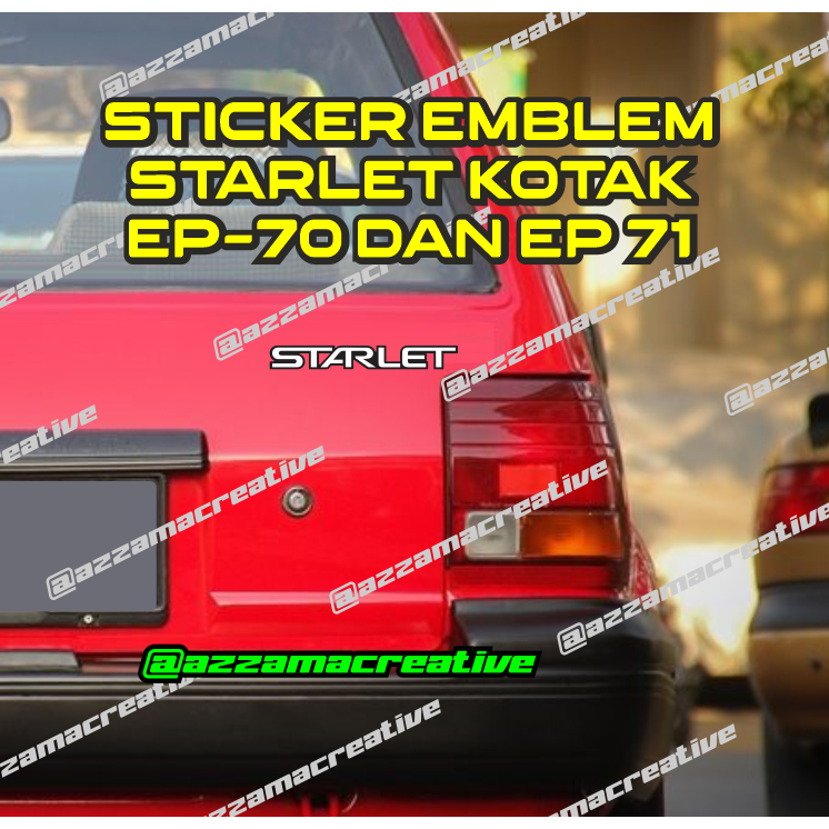 Jual AZS 002 Sticker Replika Emblem Toyota Starlet Kotak | Shopee Indonesia