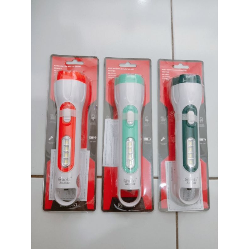Jual Senter AOKI Rechargeable AK-1502 atau AK-1503 / Senter Cas ...