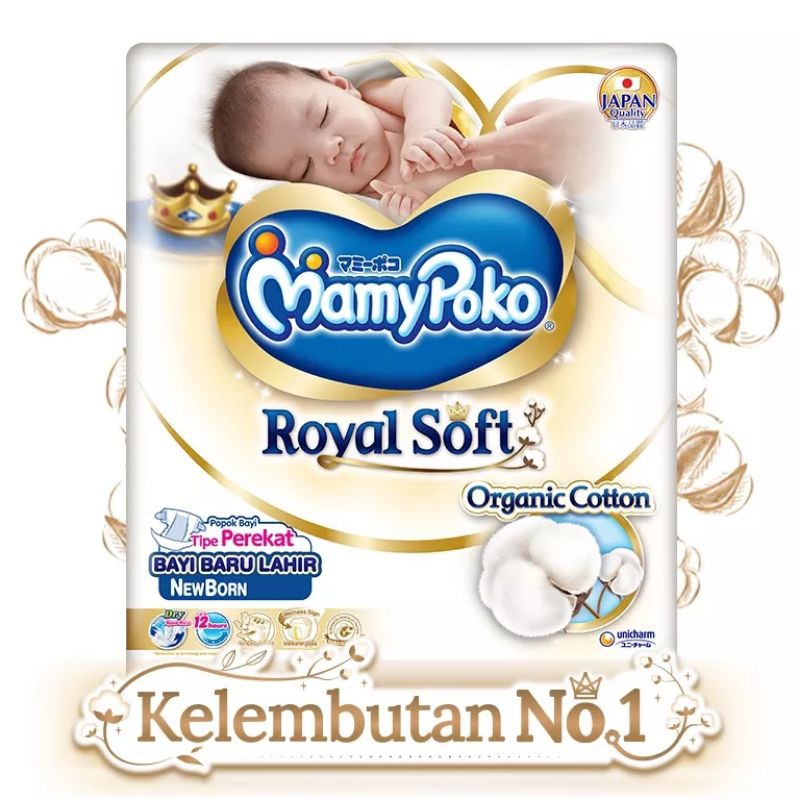 Jual MAMYPOKO Royal Soft NB-52 / S-50 / Preemie30 / MERRIES NB-24 & S-24 / MAKUKU S 36 & 32 ...