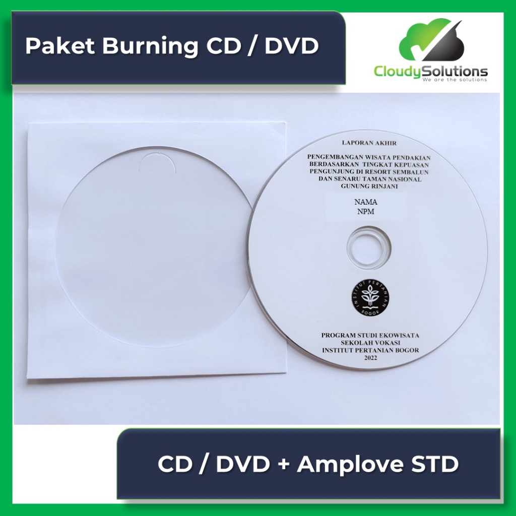 Jual Paket CD/DVD + Burning laporan Tugas Akhir, Skripsi, Tesis ...