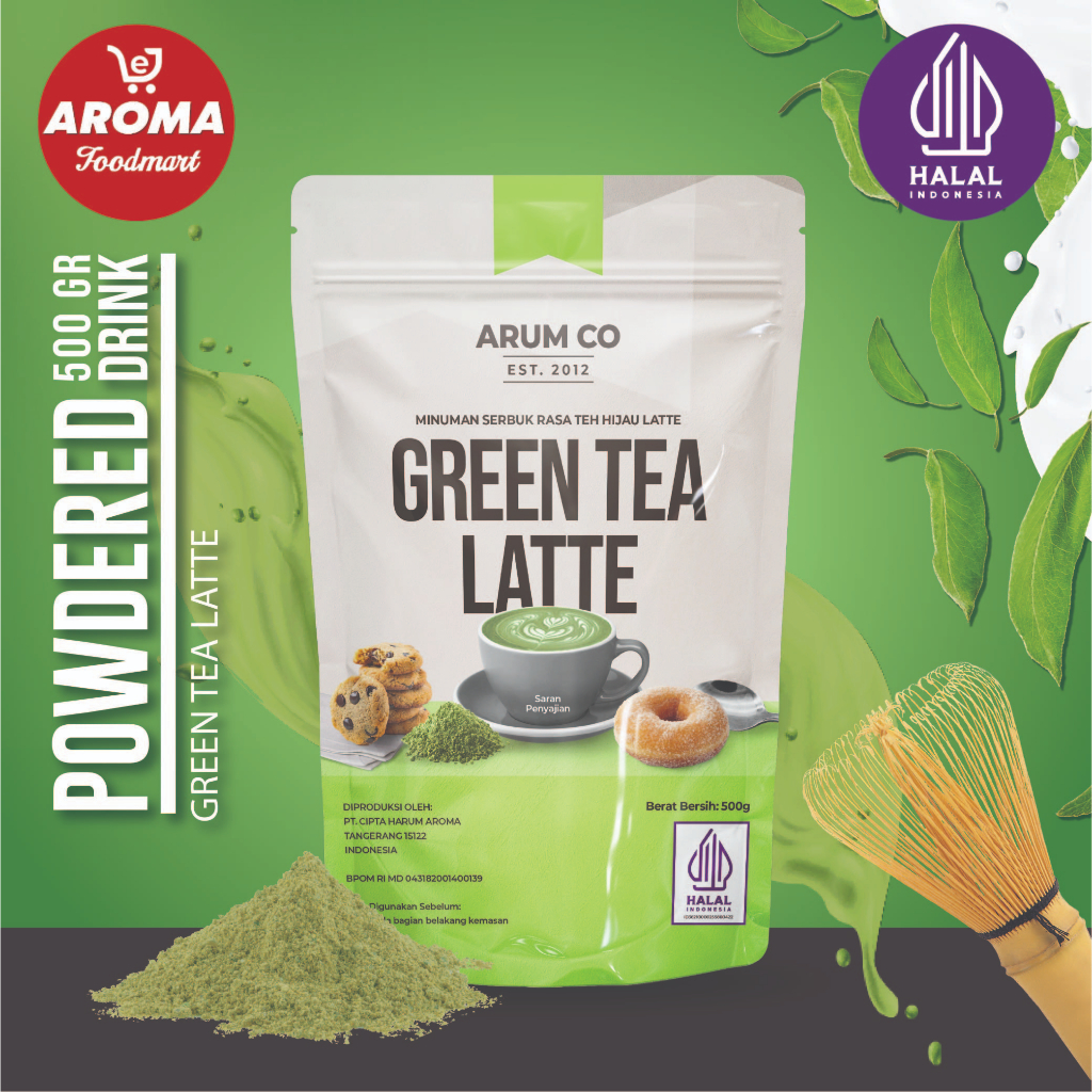 Jual Arum Co Bubuk Matcha Latte 500gr / Serbuk Green Tea Latte Powder ...