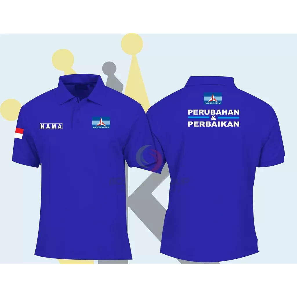 Jual KAOS POLO/KAOS KERAH PARTAI DEMOKRAT TERBARU/FREE NAME | Shopee ...