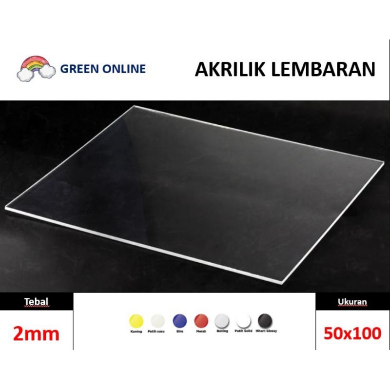 Jual Lembaran Akrilik 100x50cm 2mm | Akrilik Lembaran | Akrilik Marga ...